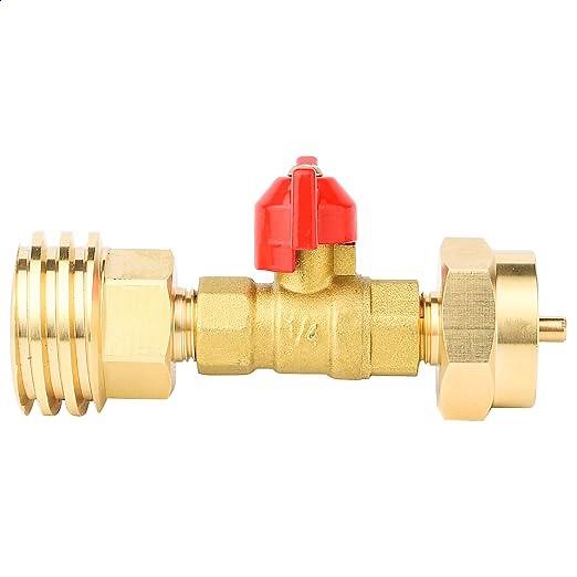 Safest 1 lb to 20 lb Propane Tank Adapter with Valve