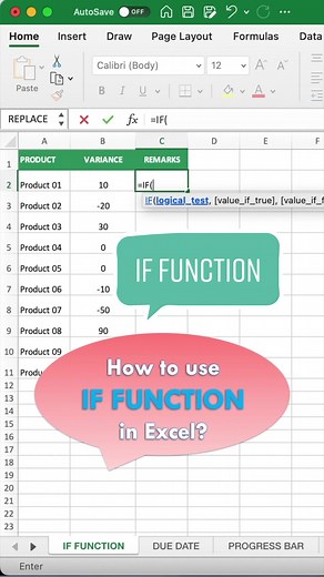 How to use IF Function in Excel #excel #exceltips #msexcel #tutorial #foryou
