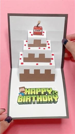 Best DIY Minecraft Birthday Card Idea 🎂