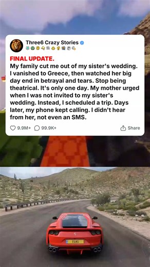 FINAL UPDATE. My family cut me out of my sister_s wedding. I vanished to Greece, then watched her big day end in betrayal and tears. Stop being theatr... #foryou #fyp #reels #viral #redditstorytime #redditposts #storytime #redditstories #reddit #askreddit #paranormal #redditparanormal #nosleep | Bis Wiz | Facebook