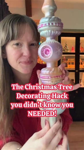 Ana Ochoa | Thrift Trips, Tips, & Flips! on Instagram: "The tree topper is UP! Now we just have to decorate!! Also I get questions on this Christmas tree topper every single year - there is currently ONE available on Etsy and it’s linked in my LTK if you want to grab it! 😍 And… did you know this hack?! . . . #vintagehome #vintagedecor #collectedhome #interiordesign #christmas #ChristmasDecor #VintageChristmas #ChristmasTree #ChristmasTreeDecorations #ChristmasTreeDecorating #ChristmasTreeTopper