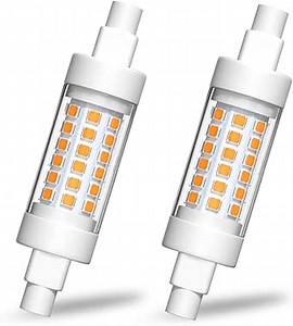 10W R7S LED Bulb 78mm, 120V 100W T3 J Type Halogen Bulb Equivalent, Warm White 3000K, Double Ended Floodlight Bulbs for Work, Security, Landscape Lights, Floor Lamps, 2 Pack