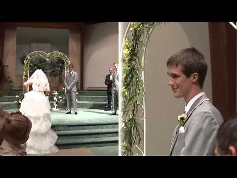 Bride sings Look at Me down the aisle