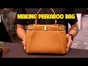 Making a PEEKABOO Bag Using Hi-end Barenia Leather | Full tutorial + Pattern