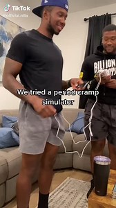 13K views · 129 reactions | 喝 Men Vs Women with a period cramp simulator | Kat Clark | Facebook