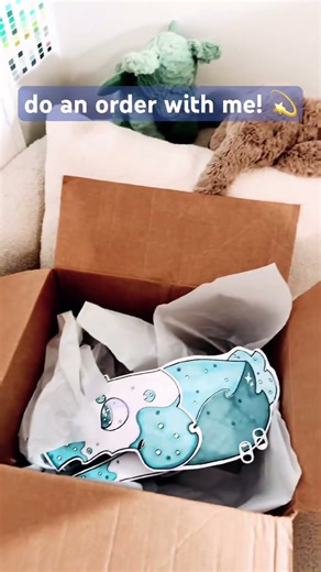 packing an order! #dragon #art #paperdragon #dragonpuppet #papercrafts #fyp #paperart