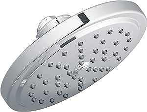 Moen S176EP 7-Inch Single Function Eco Performance Shower Head with Immersion Rainshower Technology, Chrome