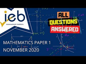 IEB Maths paper 1 November 2020 memo by @BrightYoungBrains
