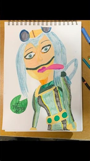 Let’s Draw Froppy (Realistically) #art #drawing #myheroacademia #realism #shorts #ytshorts