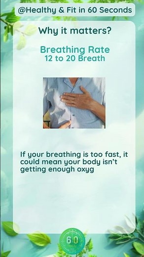 🌬️ Breathing Rate: What’s Normal & Why It Matters | Healthy & Fit in 60 Seconds