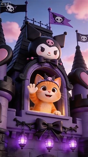 Orange Cat’s Sanrio Castle Adventure!🐱🏰 Kuromi, My Melody, Cinnamoroll, Pompompurin & Hello Kitty