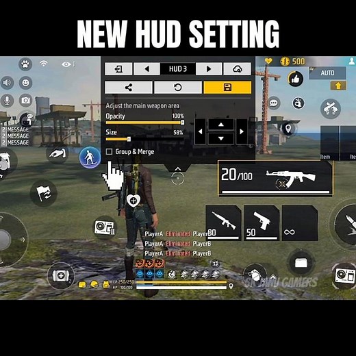 FREE FIRE NEW HUD SETTING 2025 Best Custom Controls for Pro Players | No Recoil & Fast Gloo Wall!