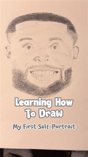 Jordan on Instagram: "Learning how to draw a self-portrait for the first time. I lowkey feel like I didn’t do that bad for the first time ever (but I gotta get better 😭💀) If you have tips for drawing faces or portraits, drop them below 👇 #selfportrait #learningtodraw #sketching #drawingbeginner #artjourney"