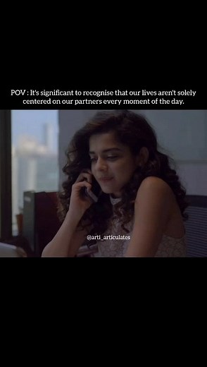 Arti. on Instagram: "The one thing I have always admired about Little Things is how realistic it is. While our partners are a significant part of our lives, it is important to know that they're not the only part of our lives. There will be days or sometimes weeks where we won't think about them much and that doesn't mean that we love them any less. It just means that we respect and value all aspects of our lives. In this scene, Dhruv tells Kavya how he's too busy to miss her amidst everything an