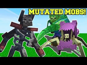 Minecraft: MORE MUTATED MOBS! (MUTANT ZOMBIE & MUTANT WITHERED SKELETON) Mod Showcase
