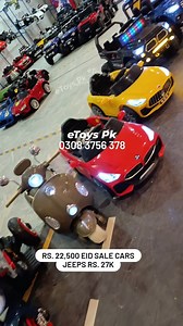 Eid Sale on - Kids Electric Bikes - Baby Battery Car - Children Jeep to Drive and remove Door open SWING Option Remote self drive Mp3, music, Usb Led Lights Shockers Visit Store or Order Online Call or WhatsApp 03083756378 #KidsRideOns#ElectricRideOnCars#BatteryPoweredToys#RemoteControlCars#KidsElectricBikes#KidsJeeps#BatteryOperatedVehicles#KidsRideOnJeeps#RemoteControlToys#KidsElectricCars | eToys.pk