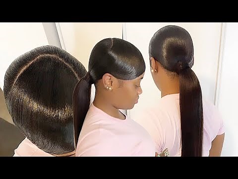 Very Detailed low side swoop ponytail Tutorial