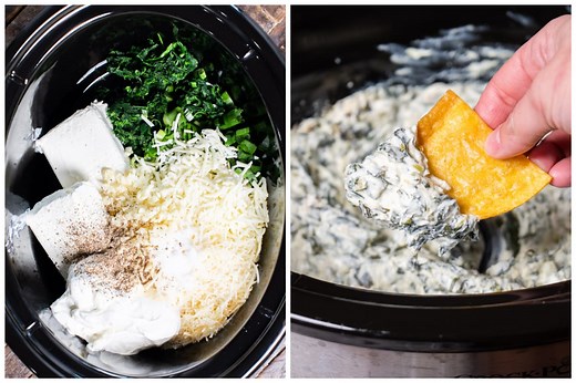 Slow Cooker Spinach and Artichoke Dip - The Magical Slow Cooker