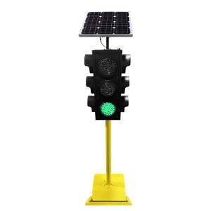 [Hot Item] Sistema de señalización automática de advertencia con luz LED integrada y móvil para carretera solar, tres colores: rojo, verde, amarillo