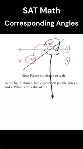 SAT Math : Corresponding Angles #shorts #maths #SAT