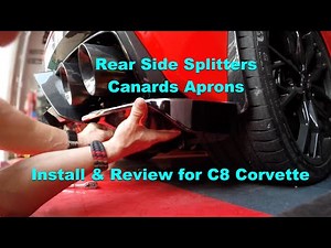 Transform the look of your C8 Corvette with Rear Side Diffuser Splitter Canards Aprons Fins install