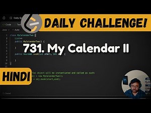 731. My Calendar II | intervals | Line Sweep algo | Leetcode Daily Challenge | DSA | Java