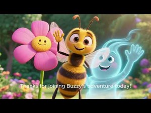 “Buzzy the Bee Learns About Pollination 🐝 | Fun Science Story for Kids | How Flowers Grow”