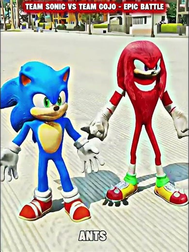 TEAM SONIC VS TEAM GOJO - EPIC BATTLE 🔥| #Shorts | #gta5 | #sonic #ytshorts