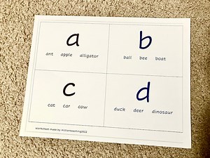 Printable Lowercase Alphabet Letters and Beginning Sound Words, Worksheet, Printable. Lowercase Letters, Beginning Letter Words - Etsy Australia