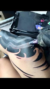 19K views · 653 reactions | Project Black Out, Cover Up, Self Tattoo, Negative Space Waves, Suminagashi Black Outs, Freehand as always | Charmaine Gonzalez | Facebook