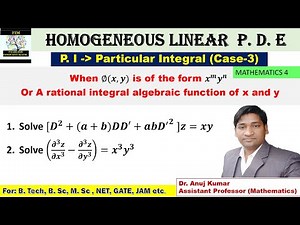 PI Case 3 PDE | Homogeneous Partial Differential Equations | PI of Partial Differential Equation