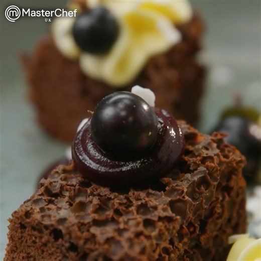 58K views · 1.7K reactions | #MasterChefTheProfessionals Final Tasting Menu - Dessert  Blackcurrant chocolate aero with fig leaf mousse and frozen yoghurt granita 六‍ Tommy  "That is delicious. You, chef, are a class act." - Gregg Wallace #MasterChefUK | MasterChef UK | Facebook