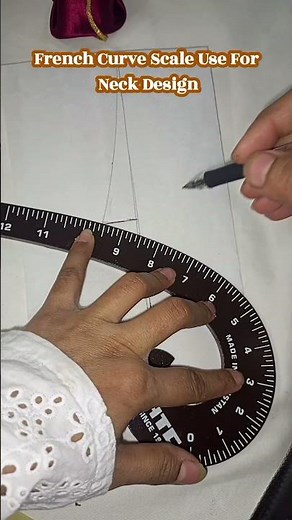French Curve Scale for Neck Design | Easy Neckline Drafting#shortsfeed #shortsviral