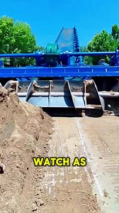 204K views · 774 reactions | Watch as this large blue industrial machine uses a rotating auger to scoop up soil and feed it onto a long conveyor belt, efficiently moving the soil upwards for further processing or transport. | Taylor’s on Toft | Facebook