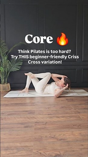 Beginner Criss Cross! 🔥 Core strength without strain – try this easy Pilates move!