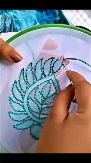 Chikankari embroidery stitch tutorial 🪡🪡 #shorts #shortsfeed #embroidery #handembroidery #stitch