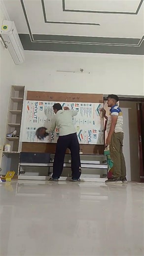 LED tv unit #carpentry #woodwork #shorts