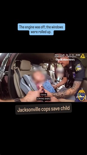Police.Law.News on Instagram: "Jacksonville, FL🔥#police #crime #cops #Florida #Jacksonville It was December 5th but 85 degrees🥵 •The 16-month-old child’s mother called 911 after she realized she had accidentally left the keys in the car. •The engine was off; the windows were rolled up. •Officers did not hesitate."