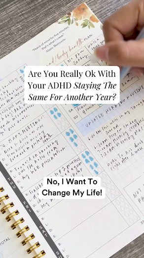 We get it (and our members get it, too) – ADHD isn't one-size fits all... That's why our journal-meets-planners come with easy-to-use layouts that you can easily customize to fit your unique lifestyle. Here’s how it works! Every month, you’ll get: ⁠ 📔 New themed guided journal-meets-planners with 60 pages of ready-made layouts delivered straight to your doorstep (keep watching, we’ll do a flip through later in this video) ⁠ 📱 Access to our companion app with over 800 coaching modules, affirmat