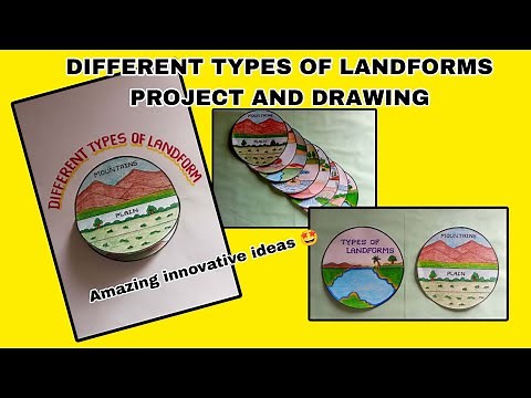 Different types of landforms project making | How to Draw landforms drawing | landforms of Earth