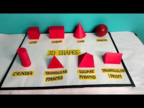 3D shapes model for school project/3D geometrical shapes/3D shapes math project/math tlm 3D shapes