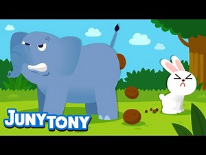 De Quem É Esse Cocô? | Cocô de Animais | O Reino Animal | Música Infantil | JunyTony em Português