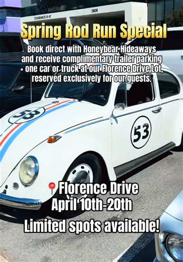 🌸 Spring Rod Run Special! 🌸 A Spring Rod Special you won’t want to miss! 🚗✨ Stay with us and enjoy a stress-free Rod Run experience — no parking headaches, just relaxation and fun. 📅 Book now to secure your stay and enjoy Rod Run the easy way!🐻⛰️🍯 Perfect for car lovers, weekend getaways, and anyone wanting to enjoy the excitement while having a peaceful place to unwind. 🏁 🔗 Reserve your stay today and get ready for an unforgettable Rod Run weekend!🔗 #cabin #rodrun #carshow #pigeonforge