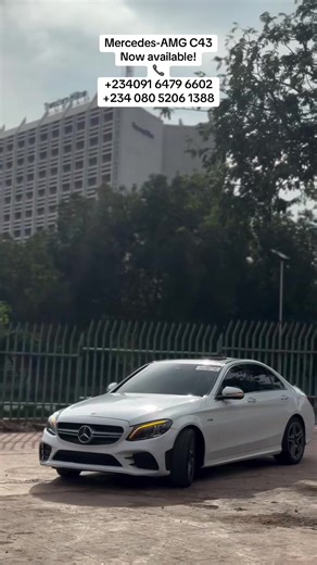 Mercedes-AMG C43 – White High-performance AMG sedan with sporty design and luxury comfort. 🚗💨 ✔️ 3.0L Twin-Turbo V6 Engine ✔️ Automatic Transmission (9G-TRONIC) ✔️ AMG Sport Package ✔️ Premium Leather Interior ✔️ MBUX Infotainment System ✔️ Reverse Camera & Parking Sensors ✔️ Push Start / Keyless Entry ✔️ Alloy Wheels Clean interior and exterior with powerful performance, precise handling, and sleek AMG styling. Serious buyers only. DM for price and inspection. 📞 234091 6479 6602 234 080 5206