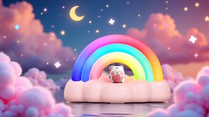 Rainbow Night Light, Auto-Off LED Rechargeable Tap Control Lamp for Kids and Adults,Nursery Night Light for Baby, Toddler, Girls and Boys
