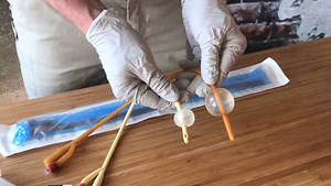 Use a Foley Catheter to stop massive junctional hemorrhage in narrow-track wounds