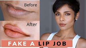 How To Fake BIG LIPS with makeup and Change Your LIP SHAPE | Blush with me-Parmita photography