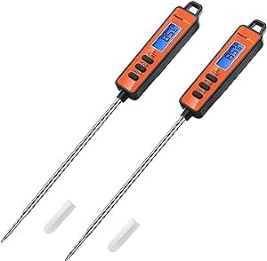 ThermoPro TP01A Instant Read Meat Thermometer with Long Probe Digital Food Cooking Thermometer for Grilling BBQ Smoker Grill Kitchen Oil Candy Thermometer