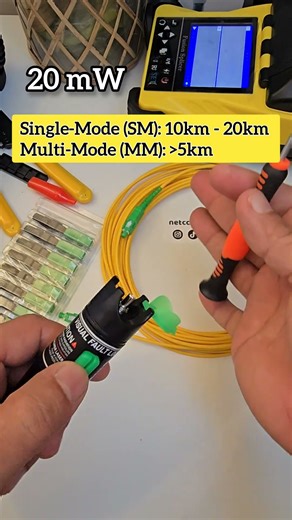 20mW Visual Fault Locator (VFL)#FiberOptics #Tool #Technology