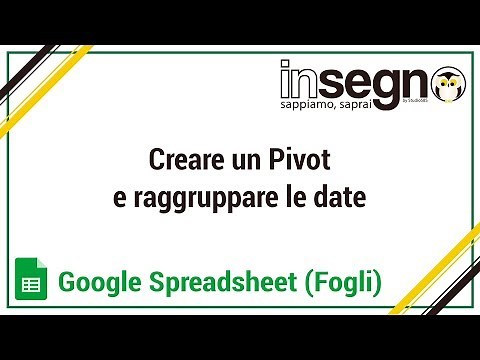 Google Spreadsheet (Fogli) - creare un pivot e raggruppare le date